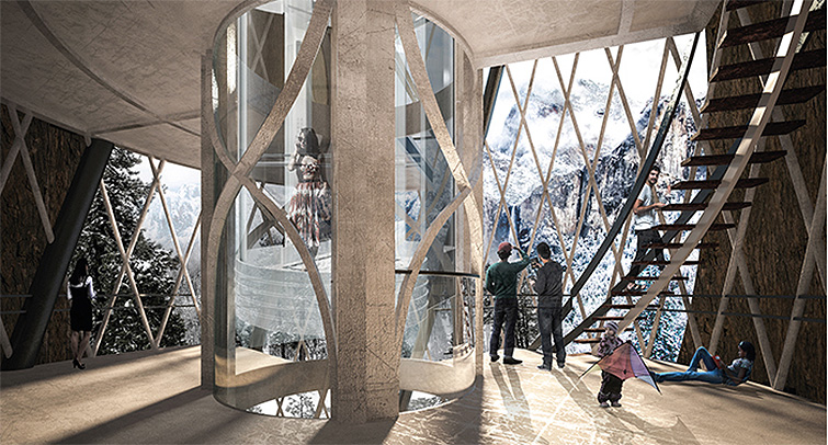 Giant Sequoia Skyscraper Concept » Moss and Fog