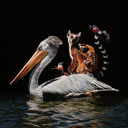 Beautiful, Realistic Paintings Showcase Animals Carrying Entire ...