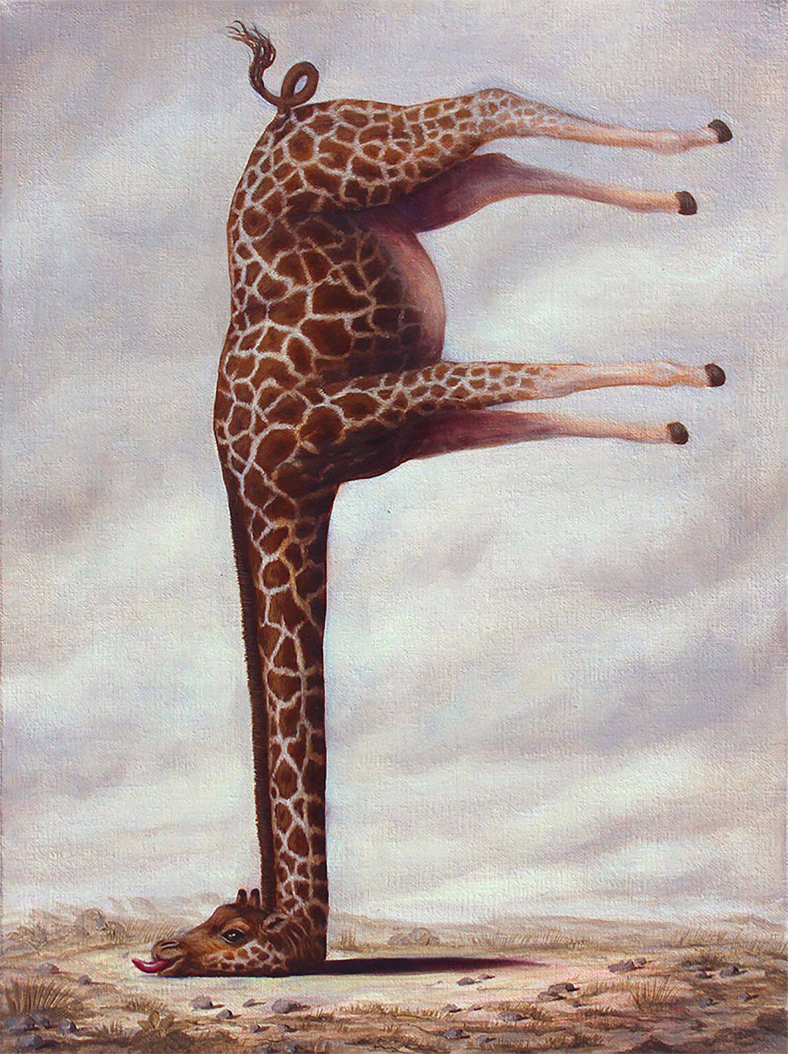 Strangely Posed Animal Paintings by Bruno Pontiroli | Moss and Fog