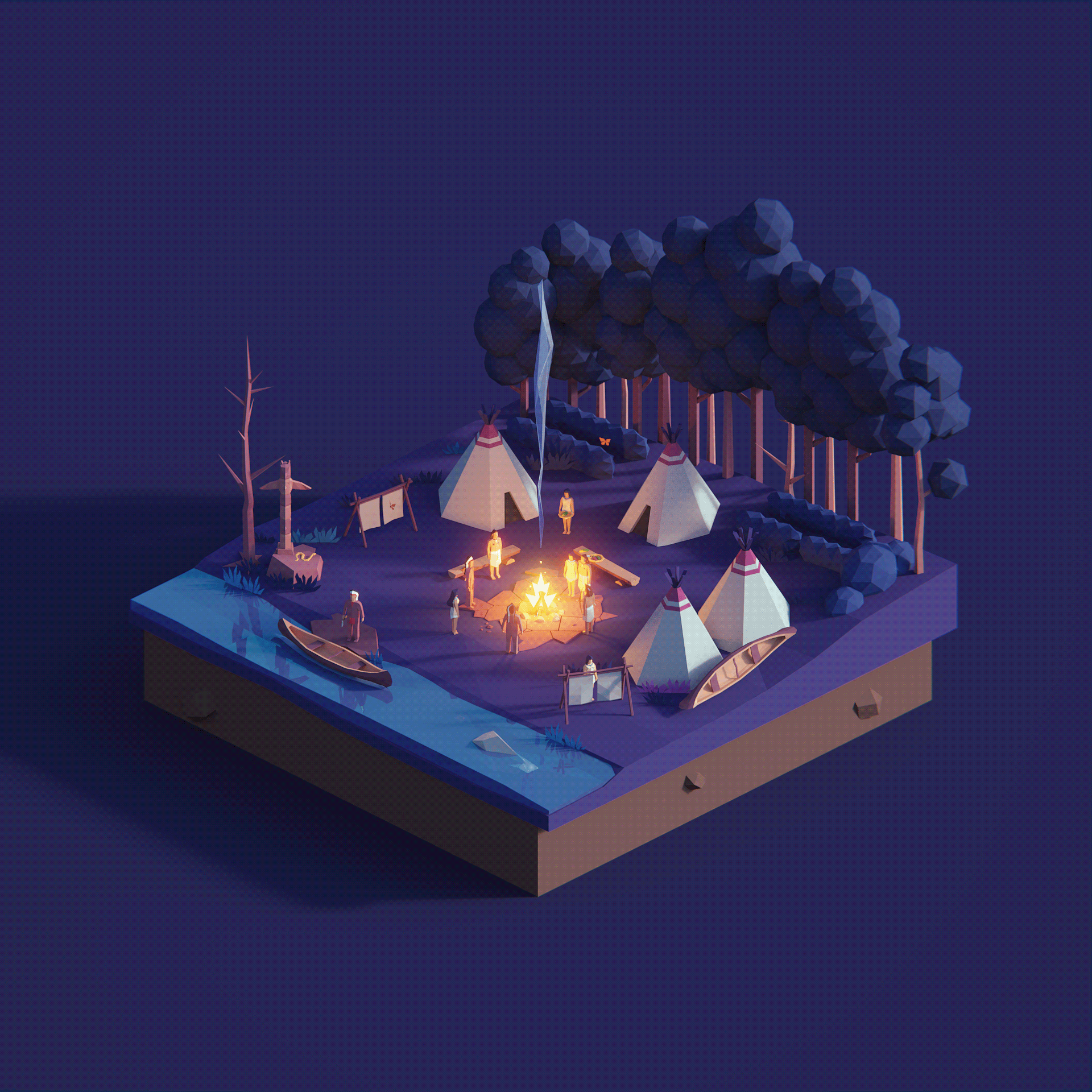 Pavel Novák's Low Poly Landscapes | Moss and Fog