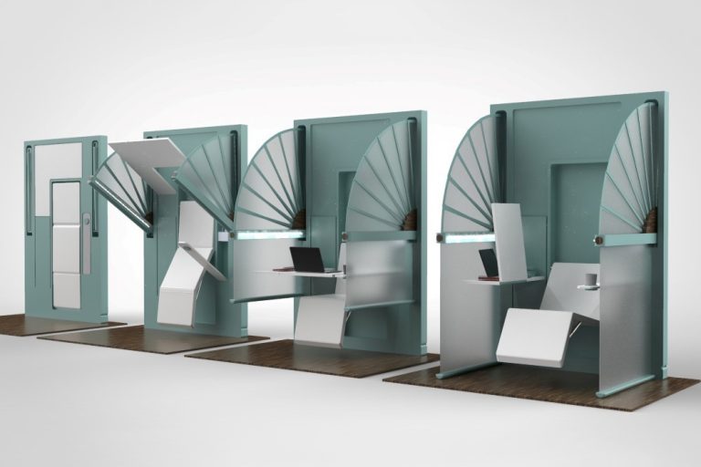 Clever Fold Down Workstation Might Be the Answer to a Pandemic Office ...