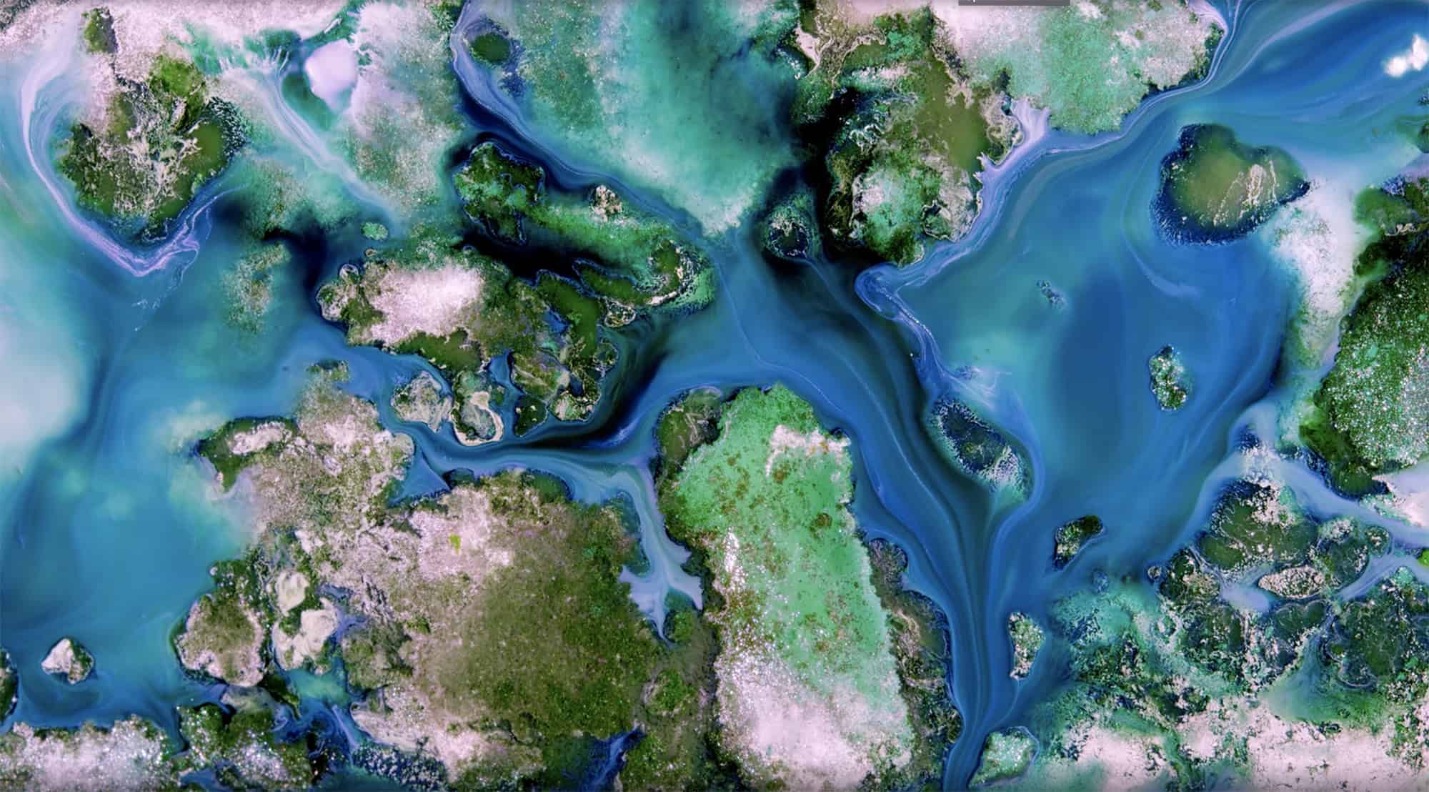 Macro Moments of Swirling and Flowing Pigment Mimic Satellite Imagery ...