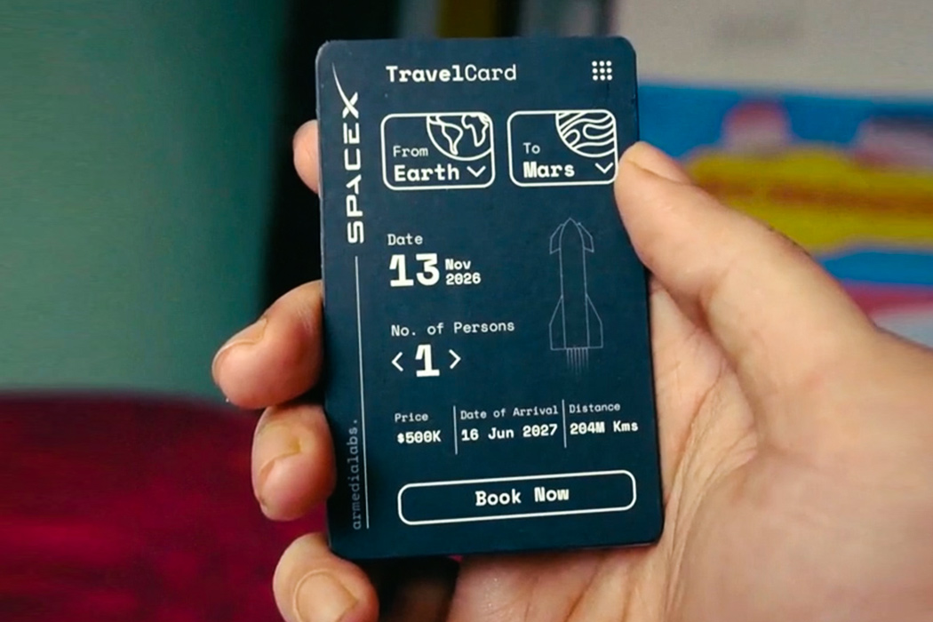 Designer Imagines Future SpaceX Travel Card » Moss and Fog