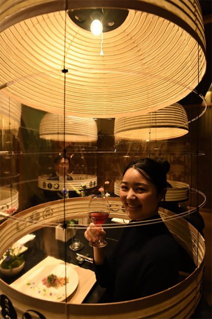 Tokyo Hotel Serves Diners in Futuristic Lantern Pods | Moss and Fog