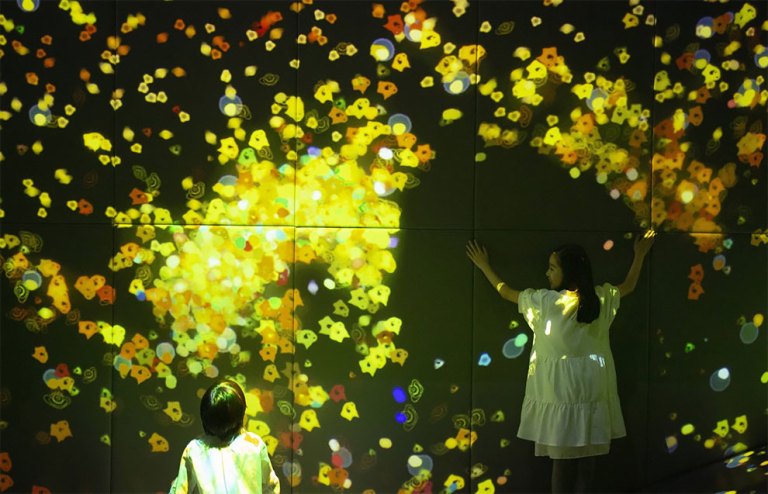 TeamLab’s Digital Autumn Leaves – Moss and Fog
