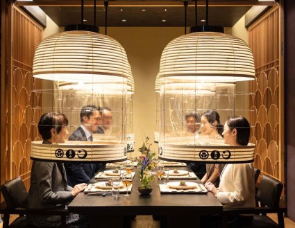 Tokyo Hotel Serves Diners in Futuristic Lantern Pods | Moss and Fog