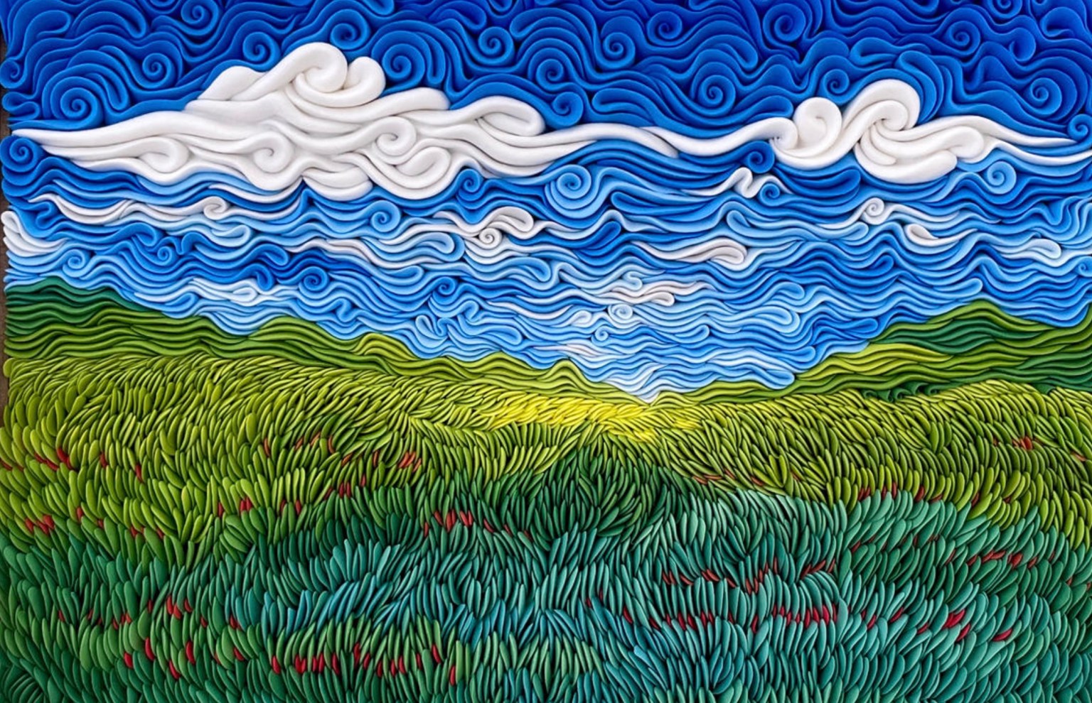 Intricate Clay Landscape Sculptures » Moss and Fog