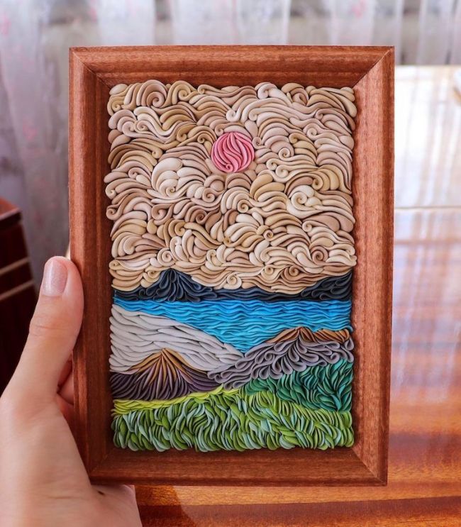 Intricate Clay Landscape Sculptures » Moss and Fog