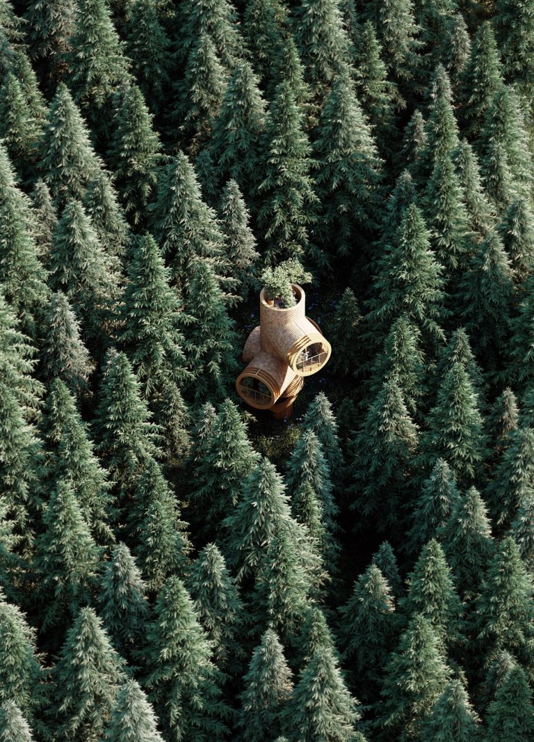 Bert is a Playful, Modular Tiny House Shaped Like a Tree Trunk » Moss ...