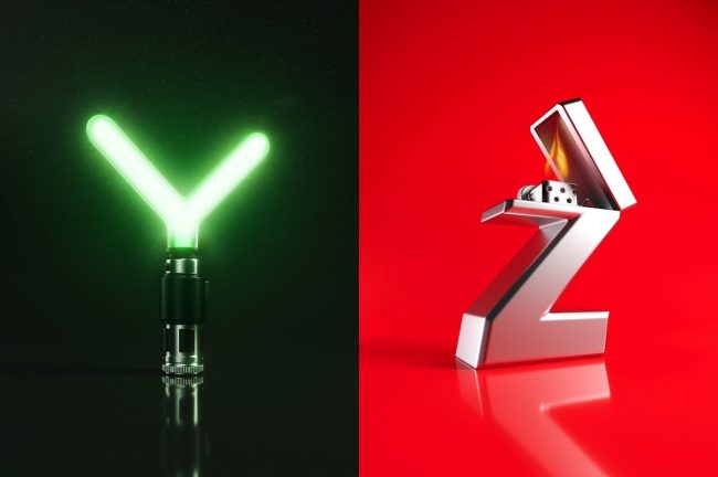 3D Rendered Alphabet by Marius Longo » Moss and Fog