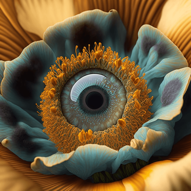 Must-See Flowers, a Collection of AI Blooms with Eyes » Moss and Fog