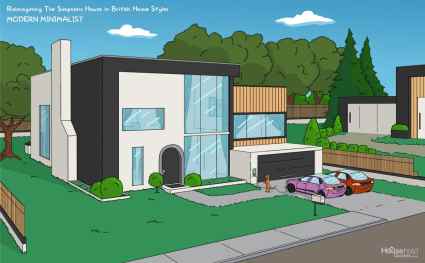 The Simpson’s House Reimagined in British Home Styles - Moss and Fog
