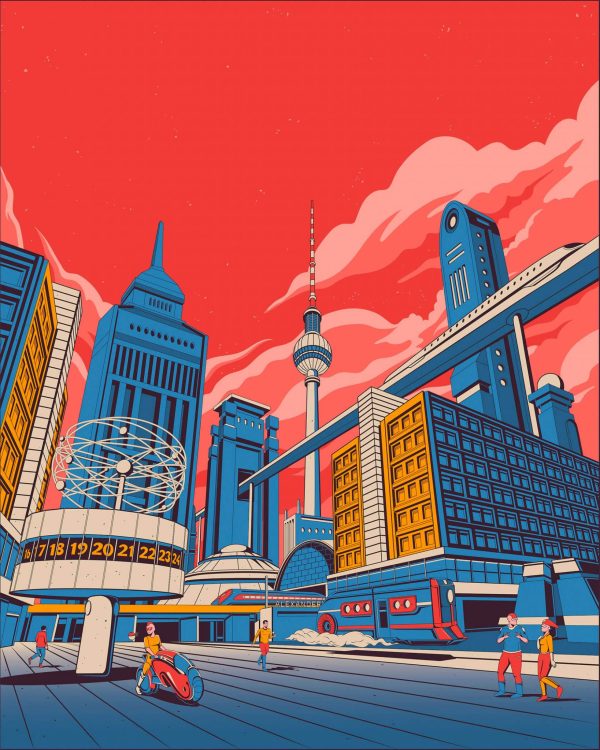 Retro Futuristic Utopia Illustrations by Orkhan Isayev | Moss and Fog