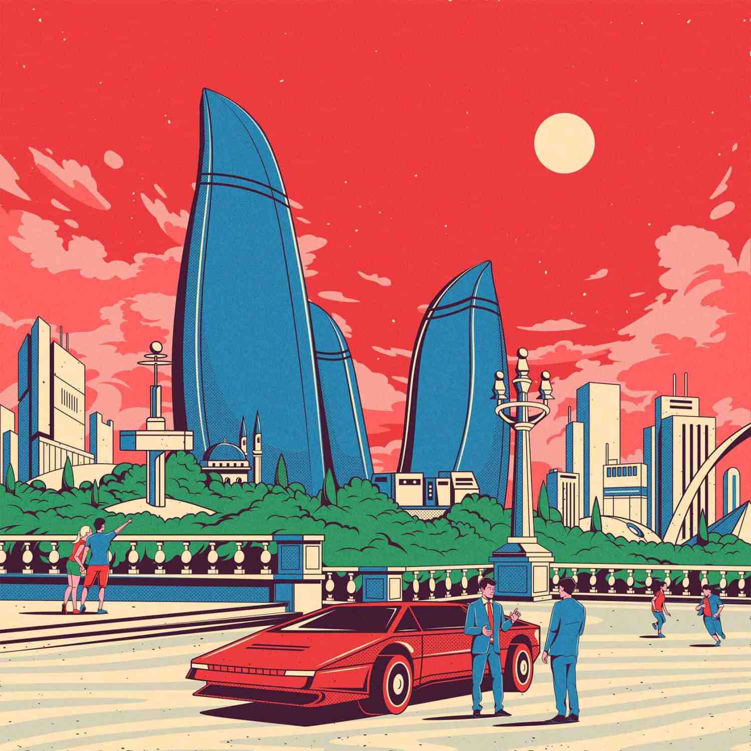Retro Futuristic Utopia Illustrations by Orkhan Isayev | Moss and Fog