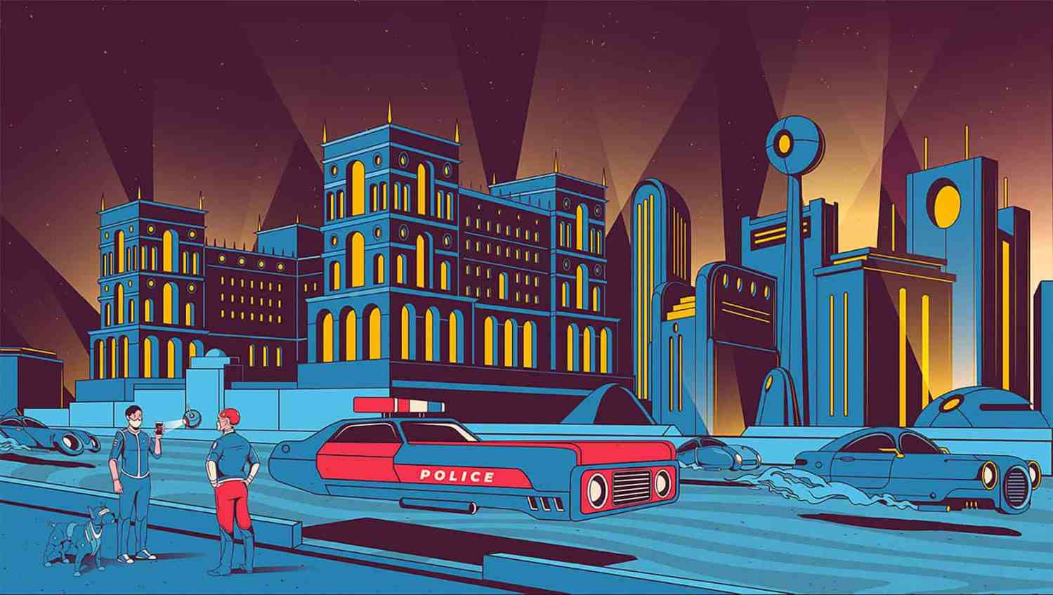 Retro Futuristic Utopia Illustrations by Orkhan Isayev | Moss and Fog
