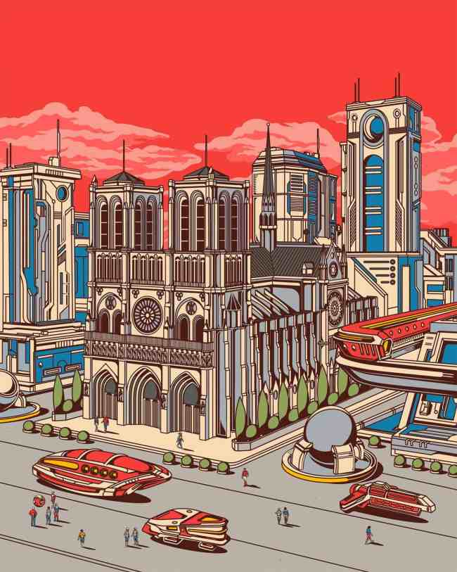 Retro Futuristic Utopia Illustrations by Orkhan Isayev | Moss and Fog