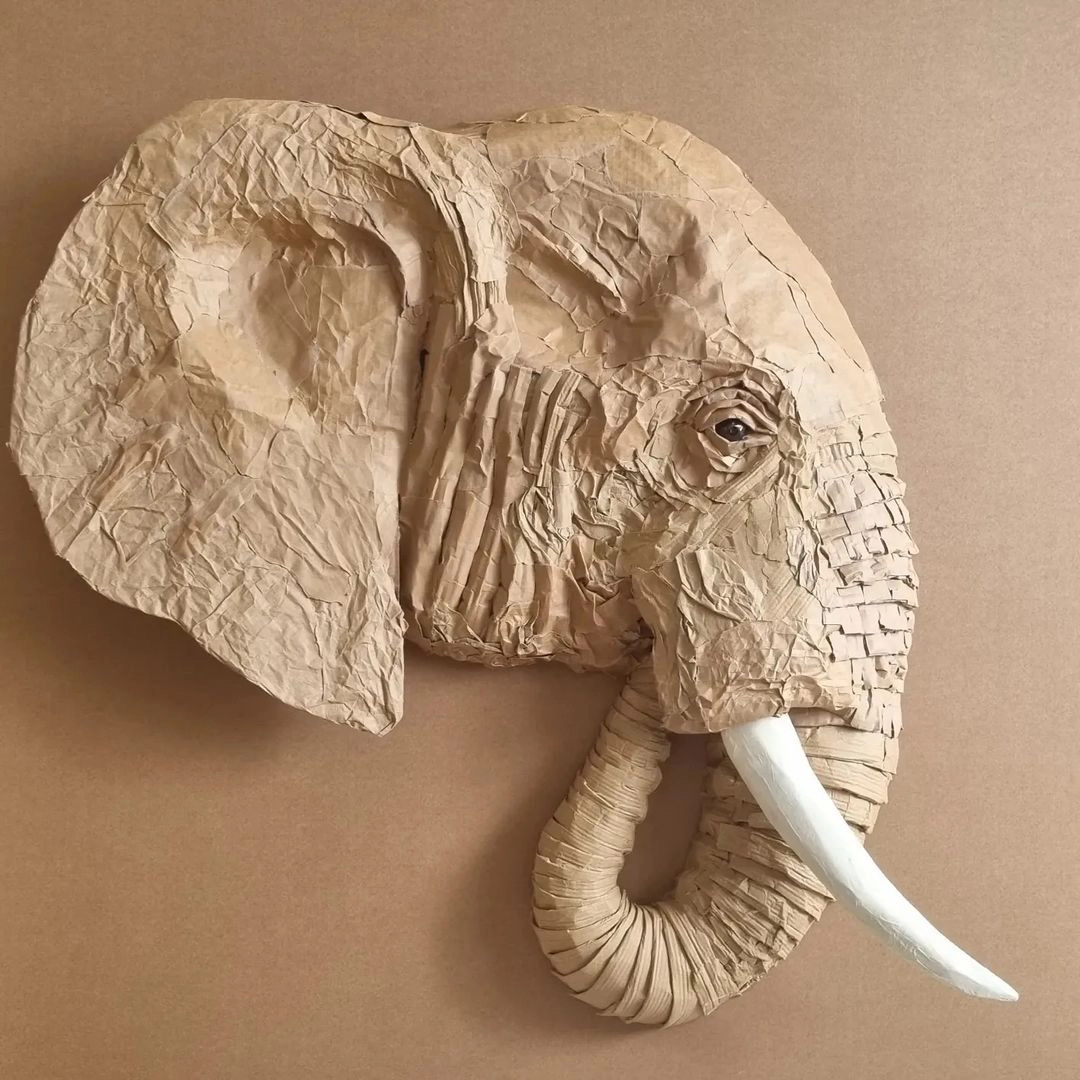 Incredibly Lifelike Cardboard Animal Sculptures by Josh Gluckstein ...