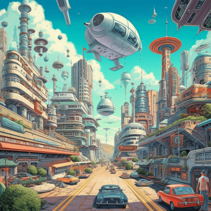 Fantastically Detailed Retro Futuristic Illustrations | Moss and Fog