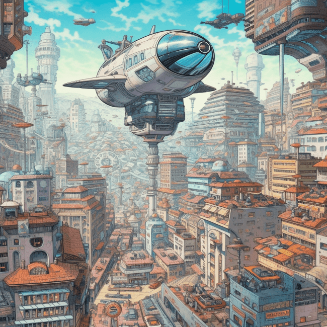 Fantastically Detailed Retro Futuristic Illustrations | Moss and Fog