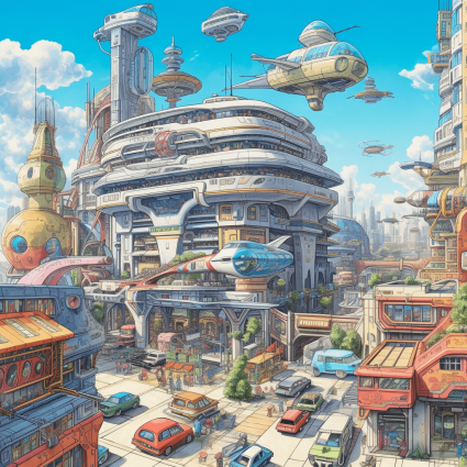 Fantastically Detailed Retro Futuristic Illustrations | Moss and Fog