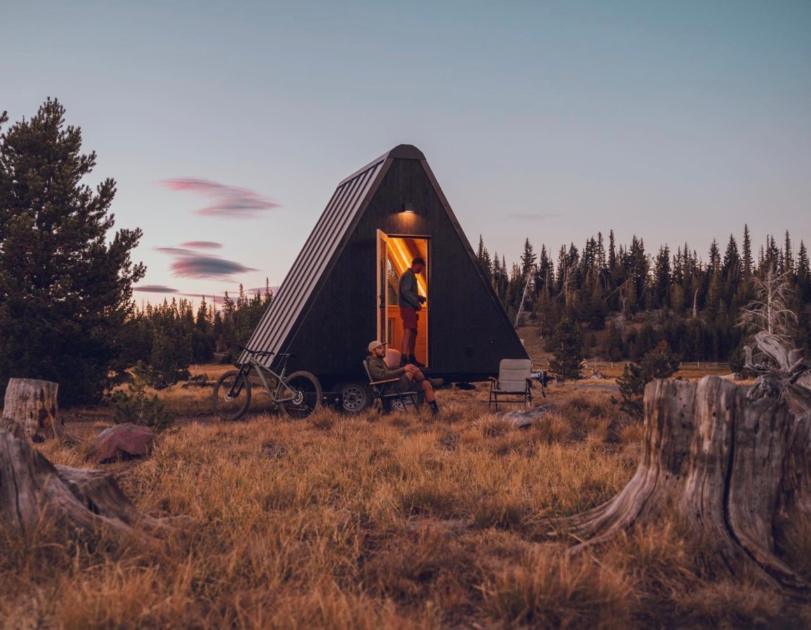 Bivvi Makes Towable A-Frame Tiny Homes for Modern Camping | Moss and Fog