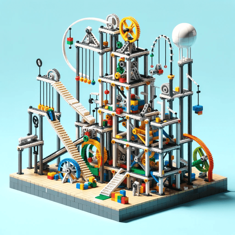 Envisioning Rube Goldberg Machines From Different Materials | Moss and Fog