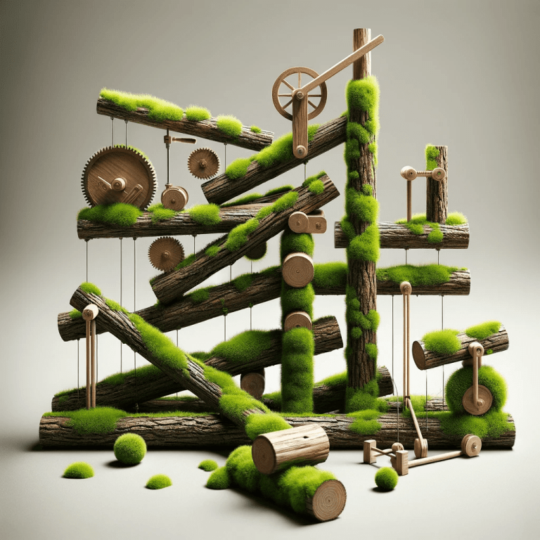 Envisioning Rube Goldberg Machines From Different Materials | Moss and Fog