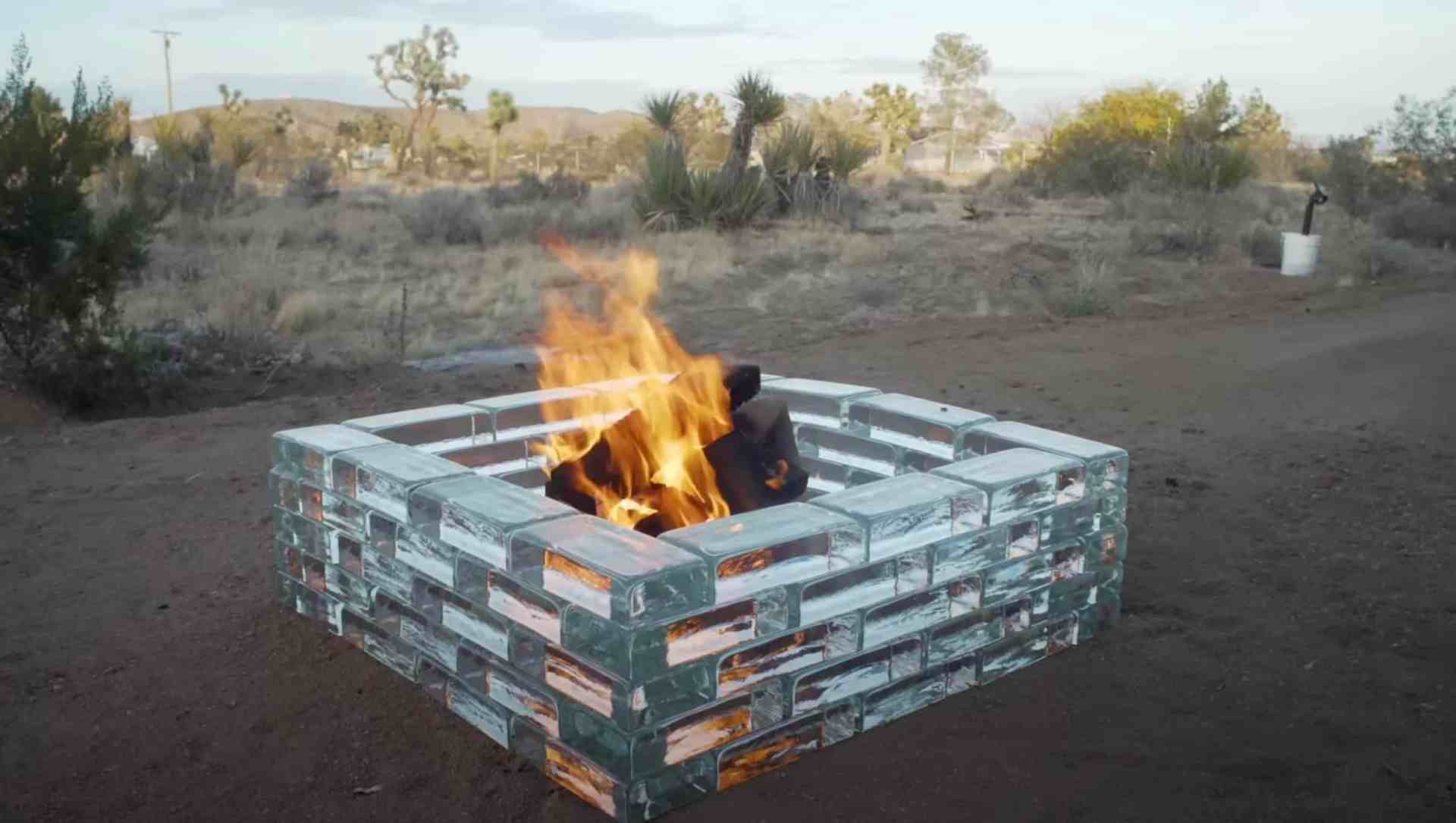 Artisan Glass Brick Fire Pit » Moss and Fog