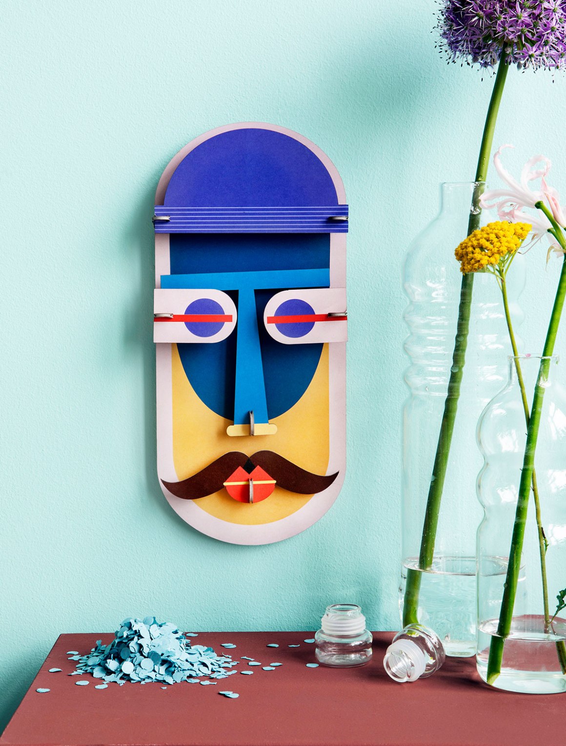 Studio Roof's Modern Geometric Masks Bring a Pop To Your Walls | Moss ...