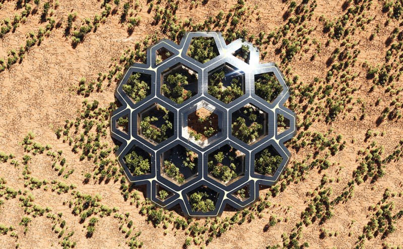 Biotech City Concept Housed in Futuristic Dome | Moss and Fog