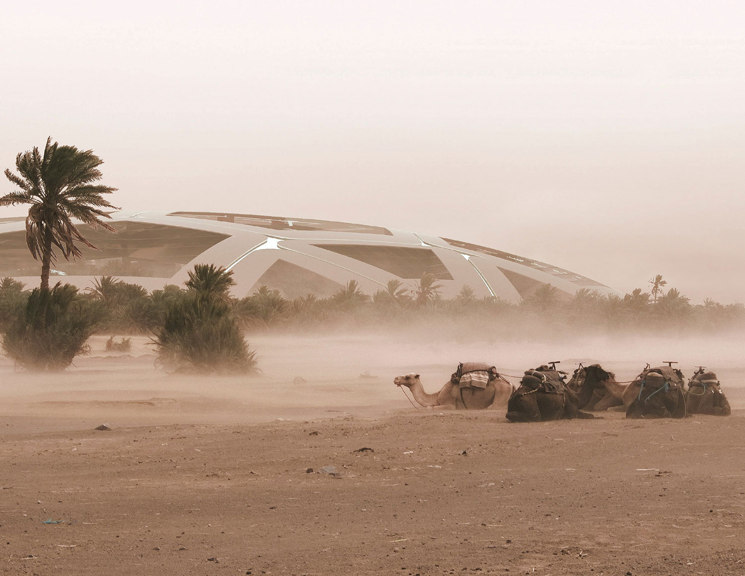 Biotech City Concept Housed in Futuristic Dome – Moss and Fog