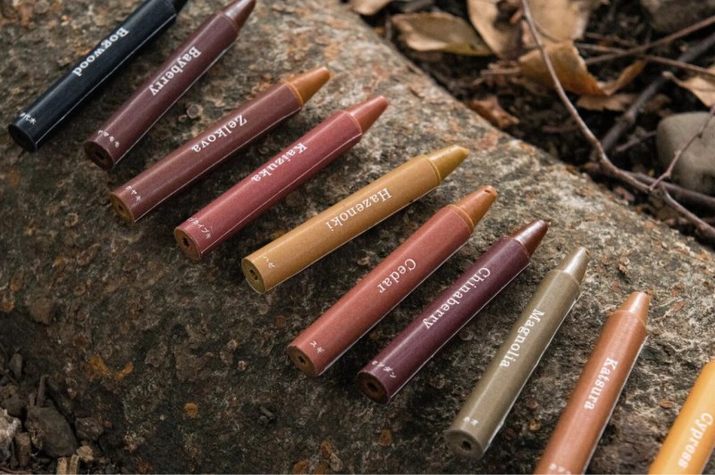Forest Crayons Are Colored With Pigment From Japanese Trees – Moss and Fog