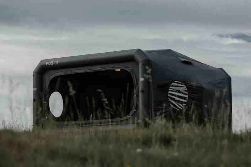 EXOD’s Futuristic Inflatable Shelter Tent – Moss and Fog